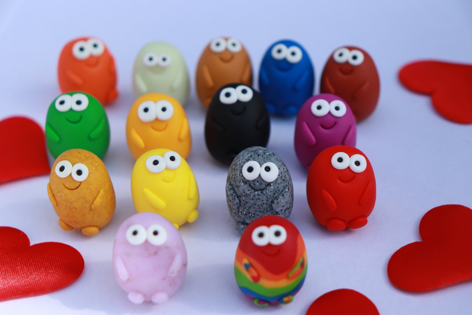 Blobby Friends Pocket Hug Letterbox Gift Polymer Clay - Etsy