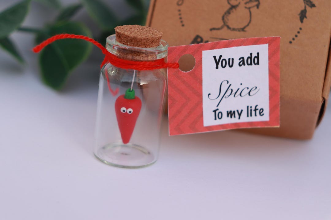 Funny Polymer Clay Chilli Gift: "you Add Spice to My Life" Bottle - Etsy