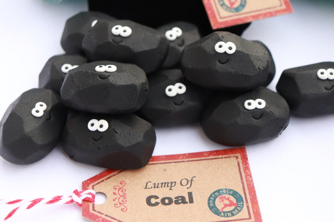 Pet Lump of Coal, Funny Christmas Gift, Polymer Clay Coal, Gag Office ...