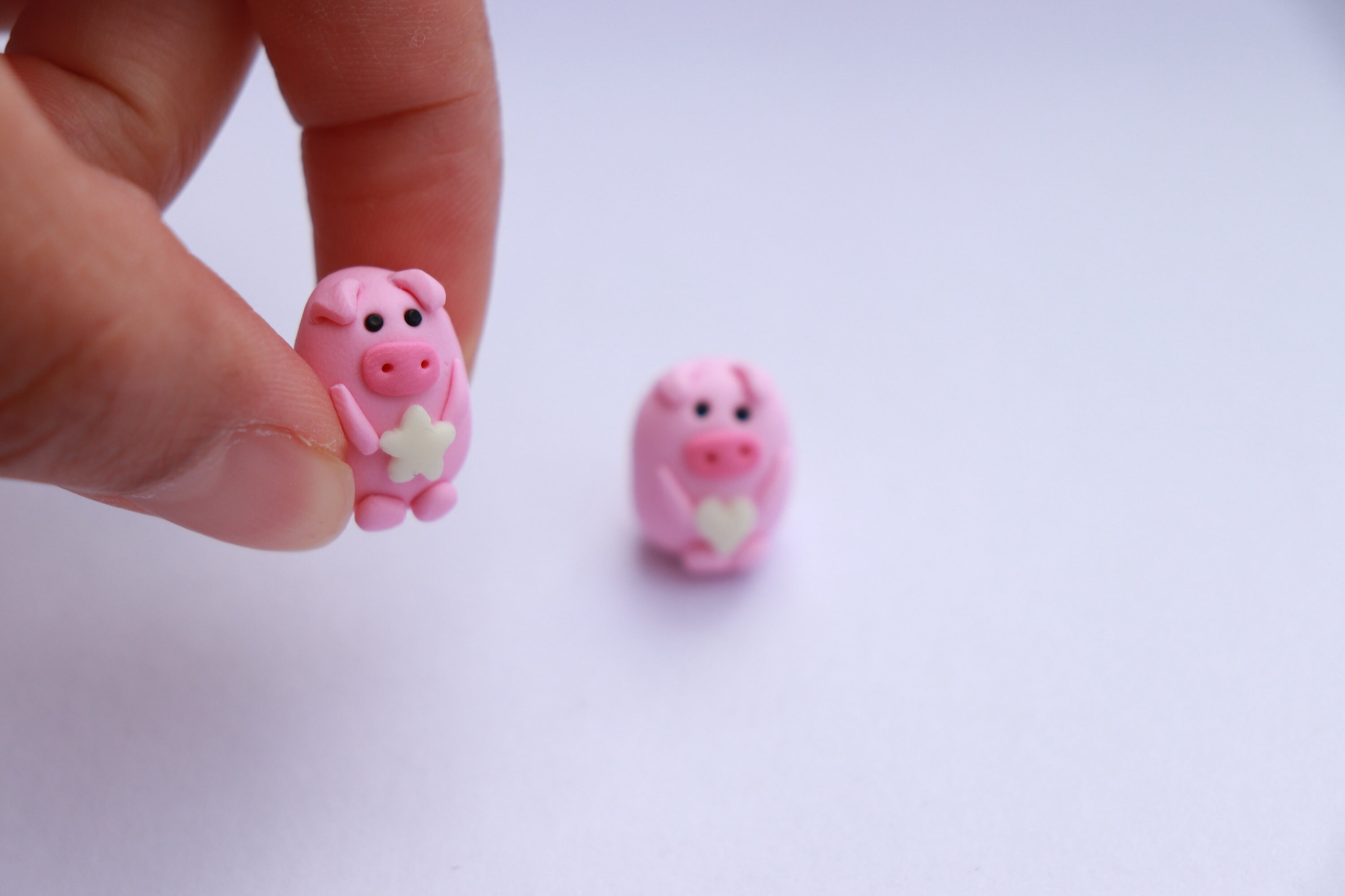 ONE Miniature Pig With Glow in the Dark Heart Valentine's - Etsy UK