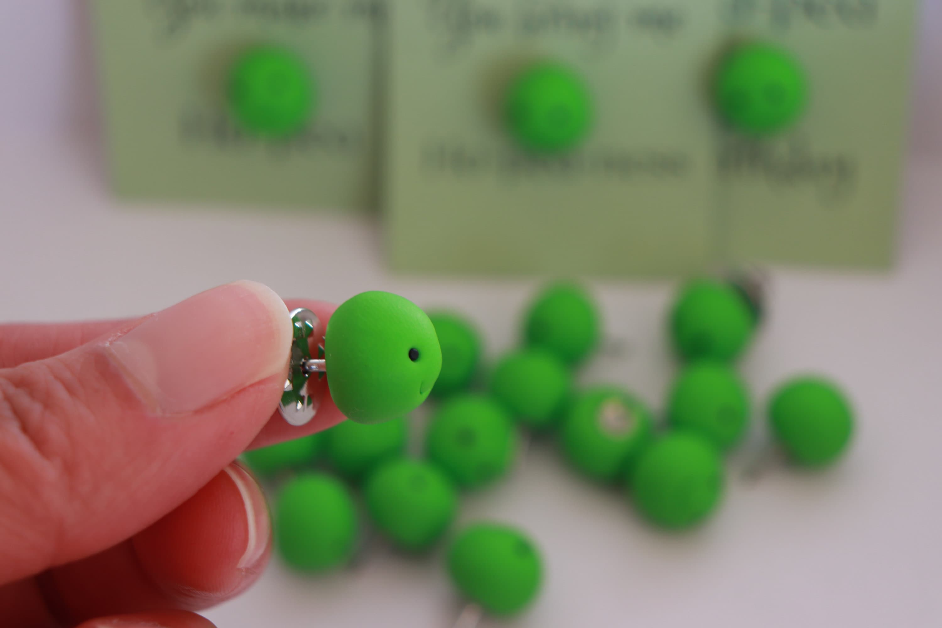 Hap-pea Birthday Polymer Clay Pea Brooch Funny Fake Food | Etsy UK