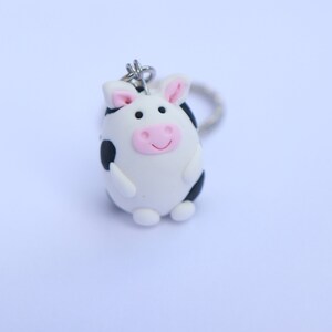 ONE Polymer Clay Cow Keychain Cow Lover Gift Animal Lover - Etsy UK