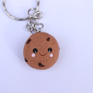 Polymer Clay Keychain, ONE Kawaii Cookie, Fake Chocolate Gift for Baker ...