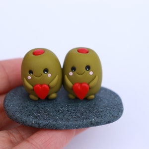 Olive You Polymer Clay Kawaii Olives Anniversary Gift Olive - Etsy