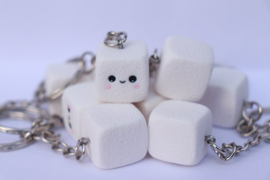 Kawaii Sugar Cube, Polymer Clay Keychain, Sweet Tooth Gift, Fake Food ...
