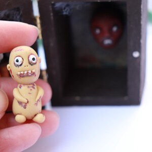 Witch Miniature Diorama, Cute Zombie Horror Ornament, Halloween Gift ...