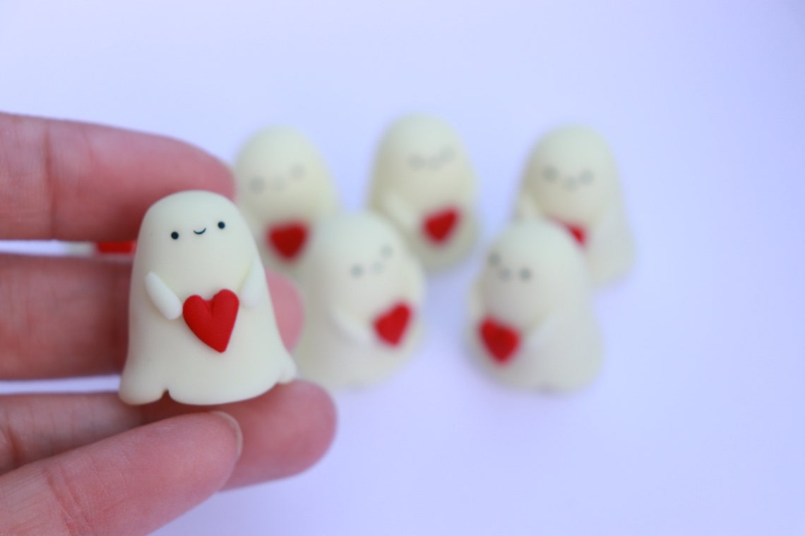 Glow in the Dark Pet Ghost Ghost Buddy Polymer Clay - Etsy