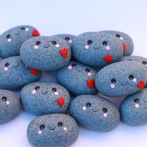 You Rock, Polymer Clay Pet Pebble, You Are My Rock, Plant Buddy, Gift ...