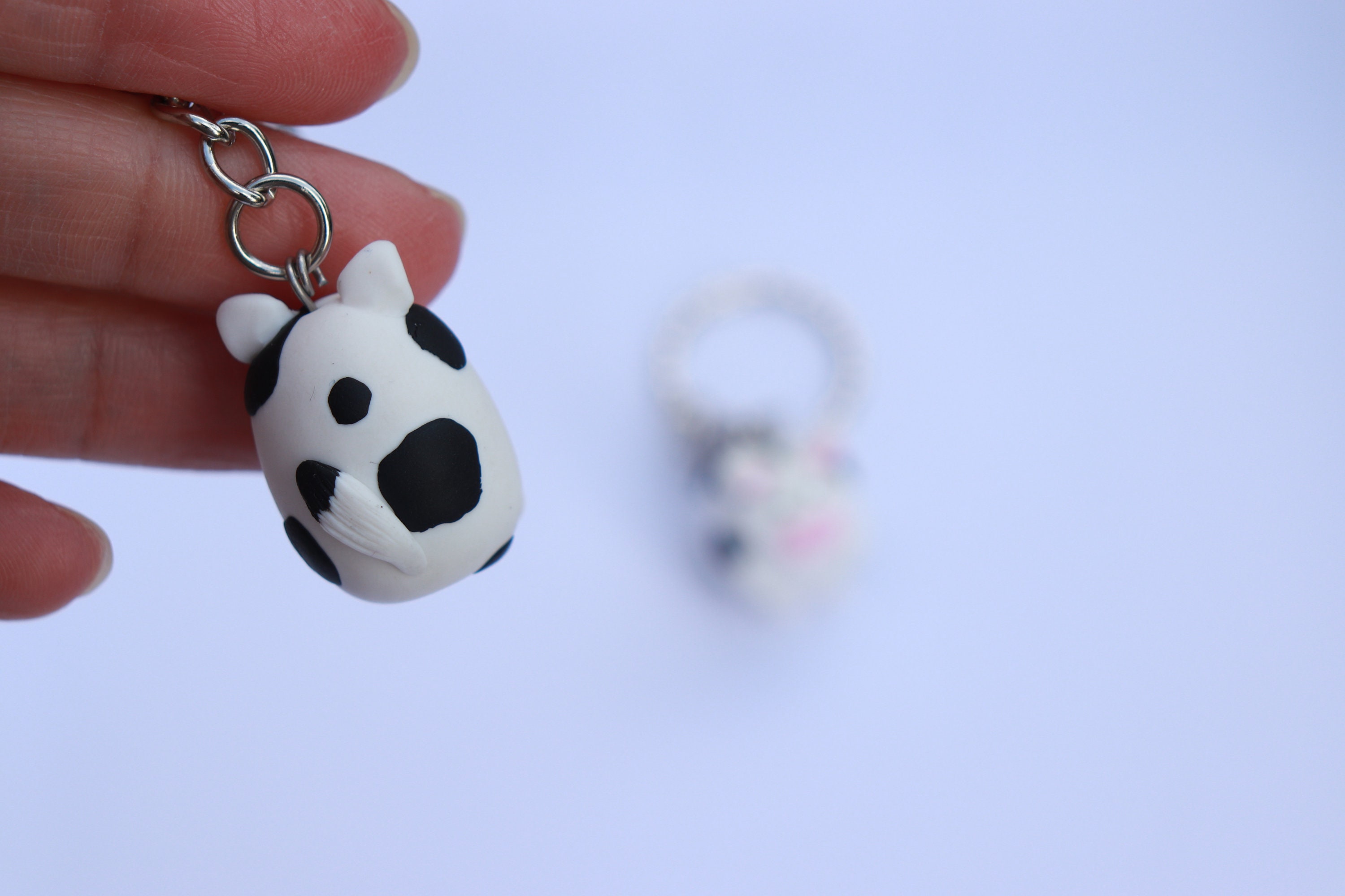 ONE Polymer Clay Cow Keychain Cow Lover Gift Animal Lover - Etsy UK