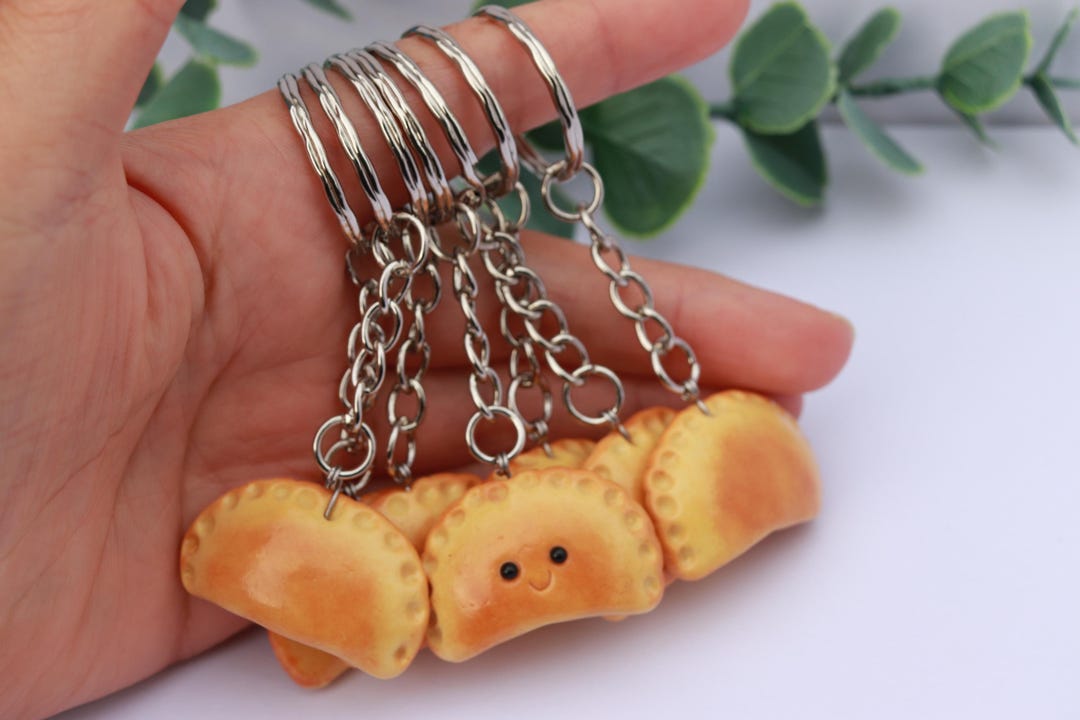 Polymer Clay Pasty Keychain, Cute Empanada Charm, Gift for Baker, Food ...