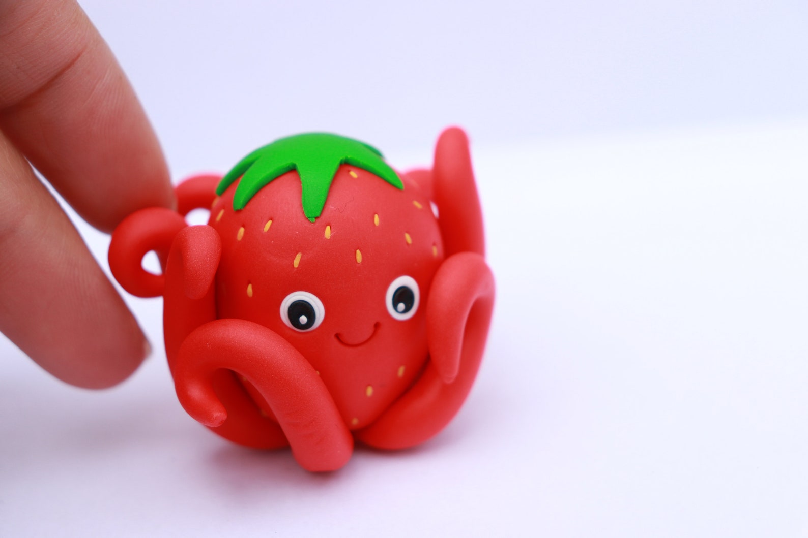 Octopus Cake Topper Strawberry Octopus Ornament Polymer Clay | Etsy