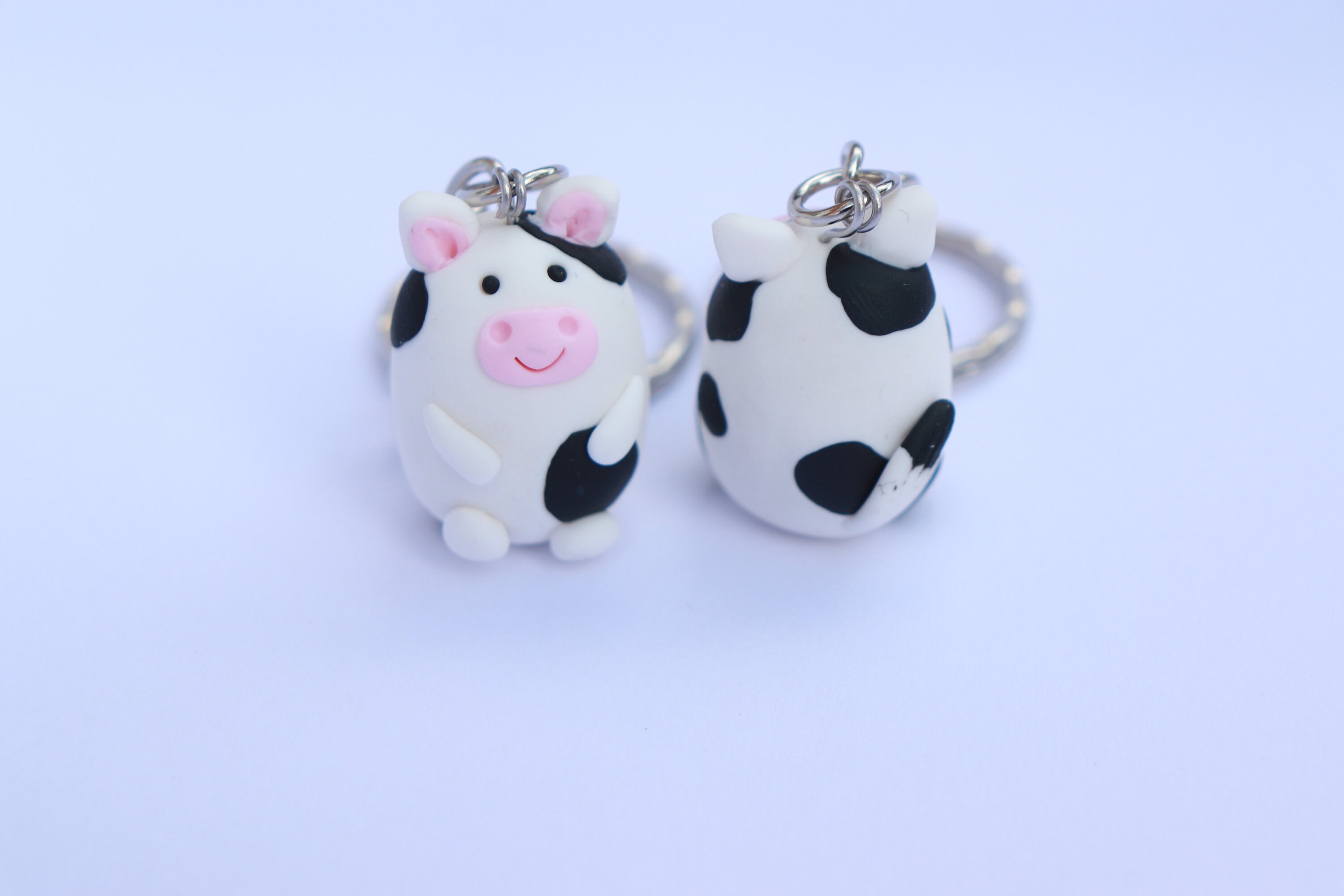 ONE Polymer Clay Cow Keychain Cow Lover Gift Animal Lover - Etsy UK