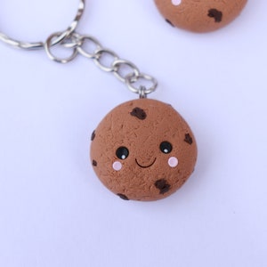 Polymer Clay Keychain, ONE Kawaii Cookie, Fake Chocolate Gift for Baker ...