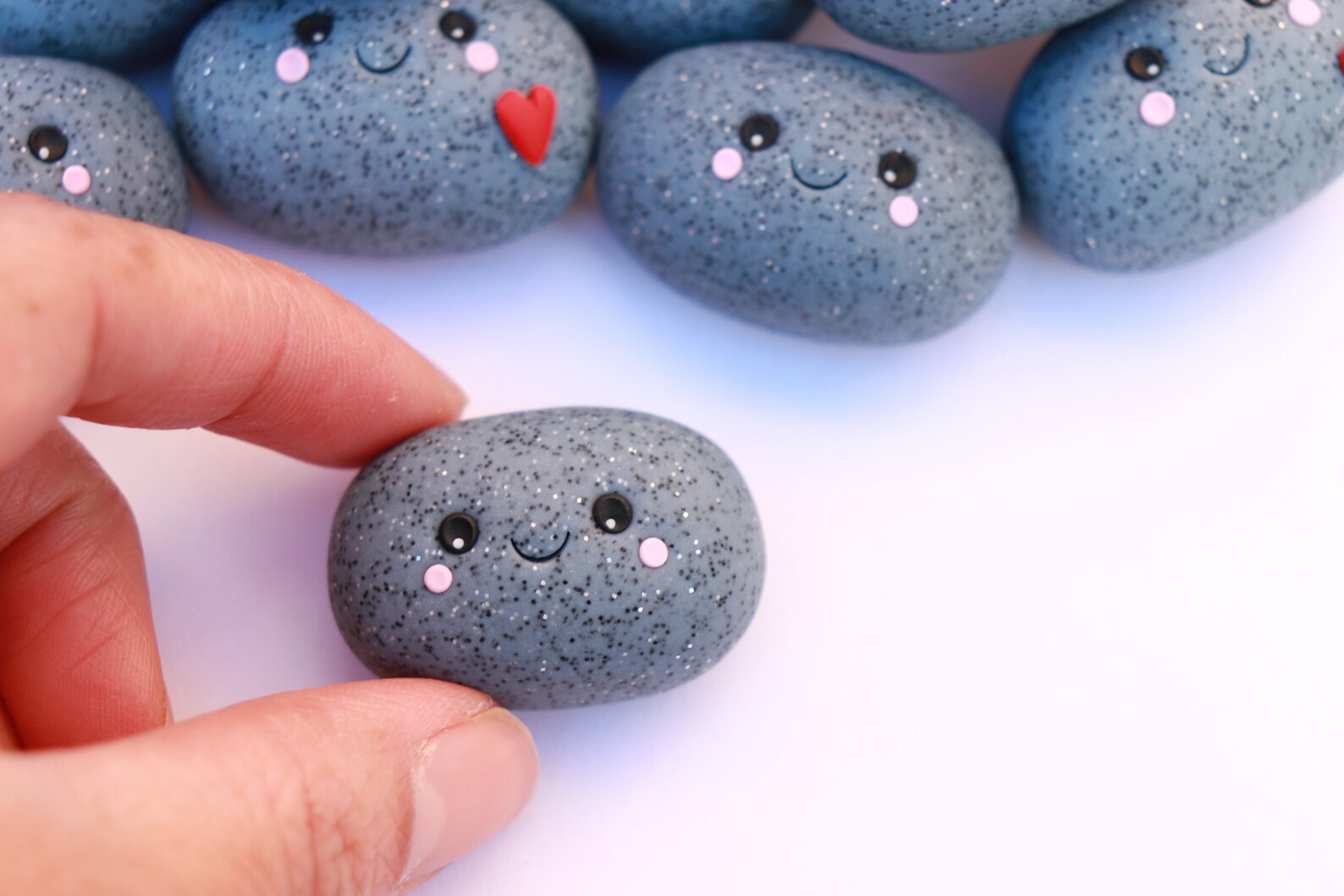 You Rock, Polymer Clay Pet Pebble, You Are My Rock, Plant Buddy, Gift ...