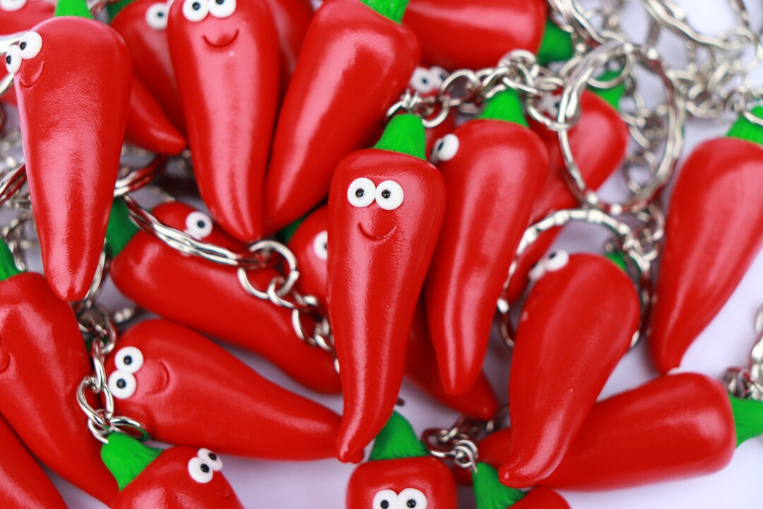 Red Chilli Pepper, Hot Pepper Keychain, Fake Food, Kawaii Pepper, Gift ...