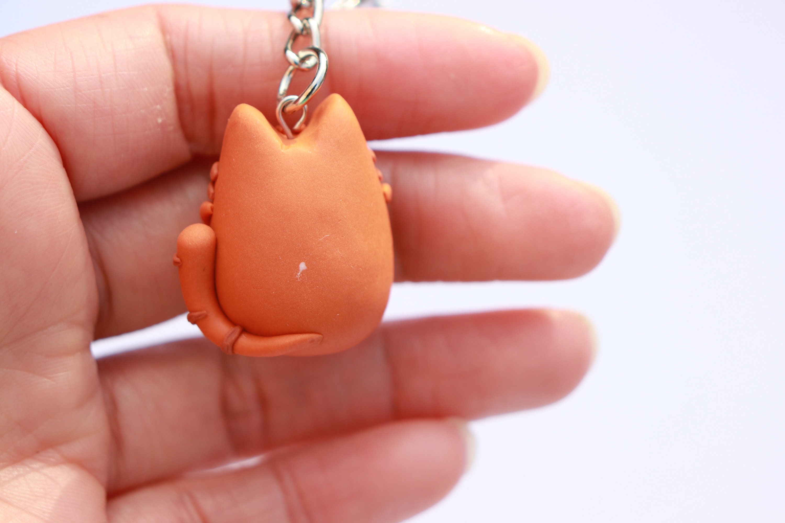 Cat Keychain Polymer Clay Cat Charm Crazy Cat Lady Gift Key | Etsy