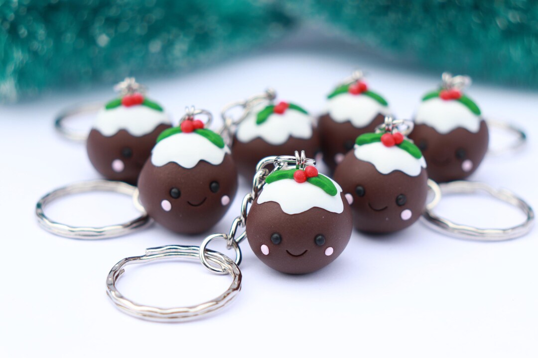 Christmas Pudding Keychain, Kawaii Gift, Birthday Gift, Brest Friend ...
