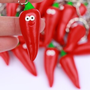 Red Chilli Pepper, Hot Pepper Keychain, Fake Food, Kawaii Pepper, Gift ...