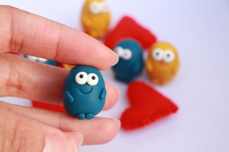 Blobby Friends Pocket Hug Letterbox Gift Polymer Clay - Etsy