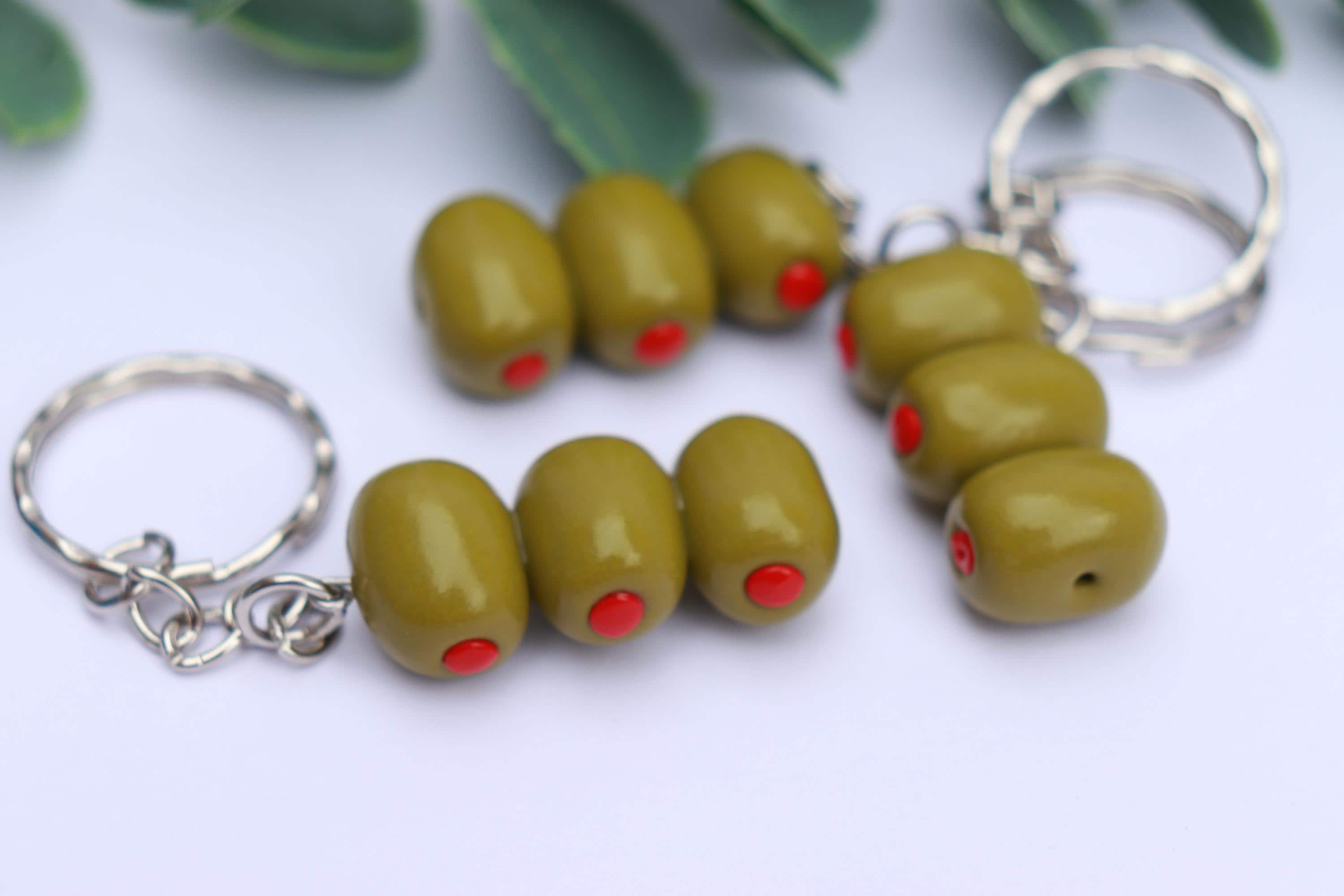 Martini Olive Keychain, Fake Food, Birthday Gift for Her, Novelty ...