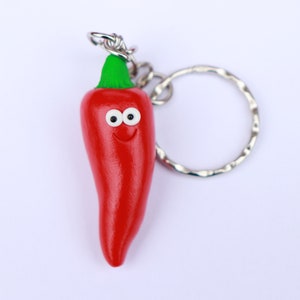 Red Chilli Pepper, Hot Pepper Keychain, Fake Food, Kawaii Pepper, Gift ...