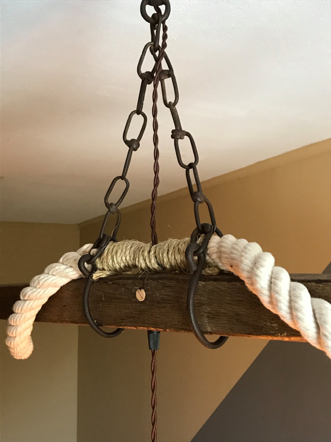 ON SALE Vintage Farmhouse Lighting: Antique Yoke W/ Thick | Etsy