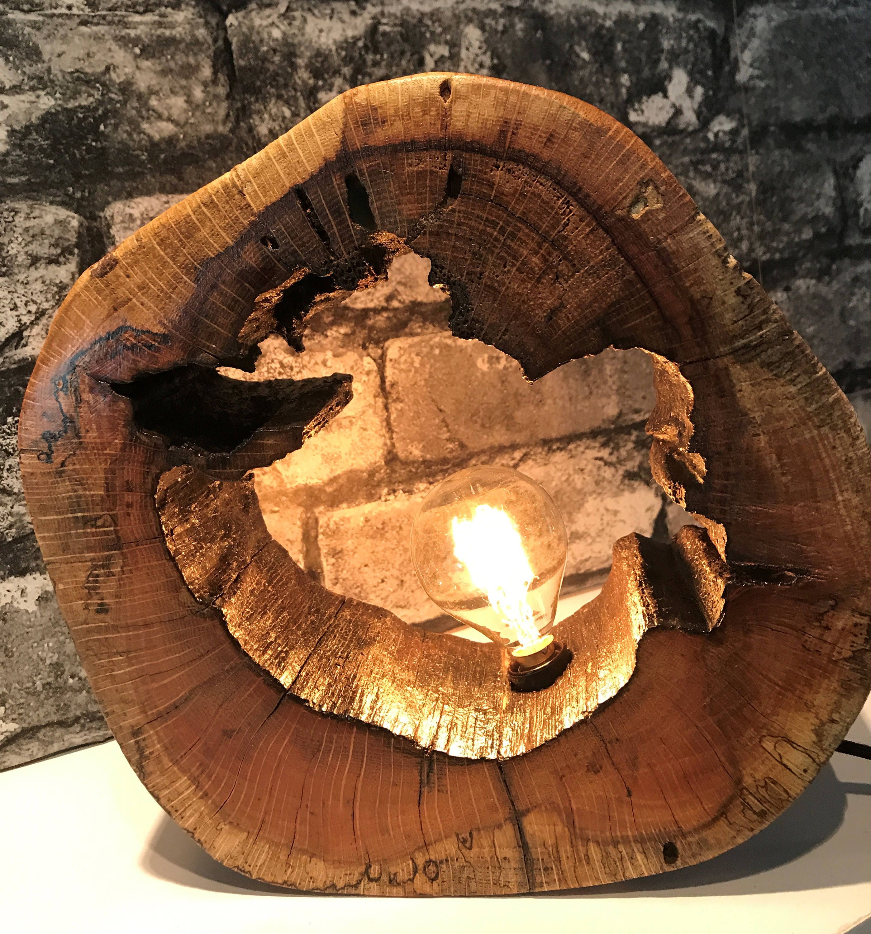 ON SALE Driftwood Lighting: Hollow Log Lamp 3 of 6-same log | Etsy