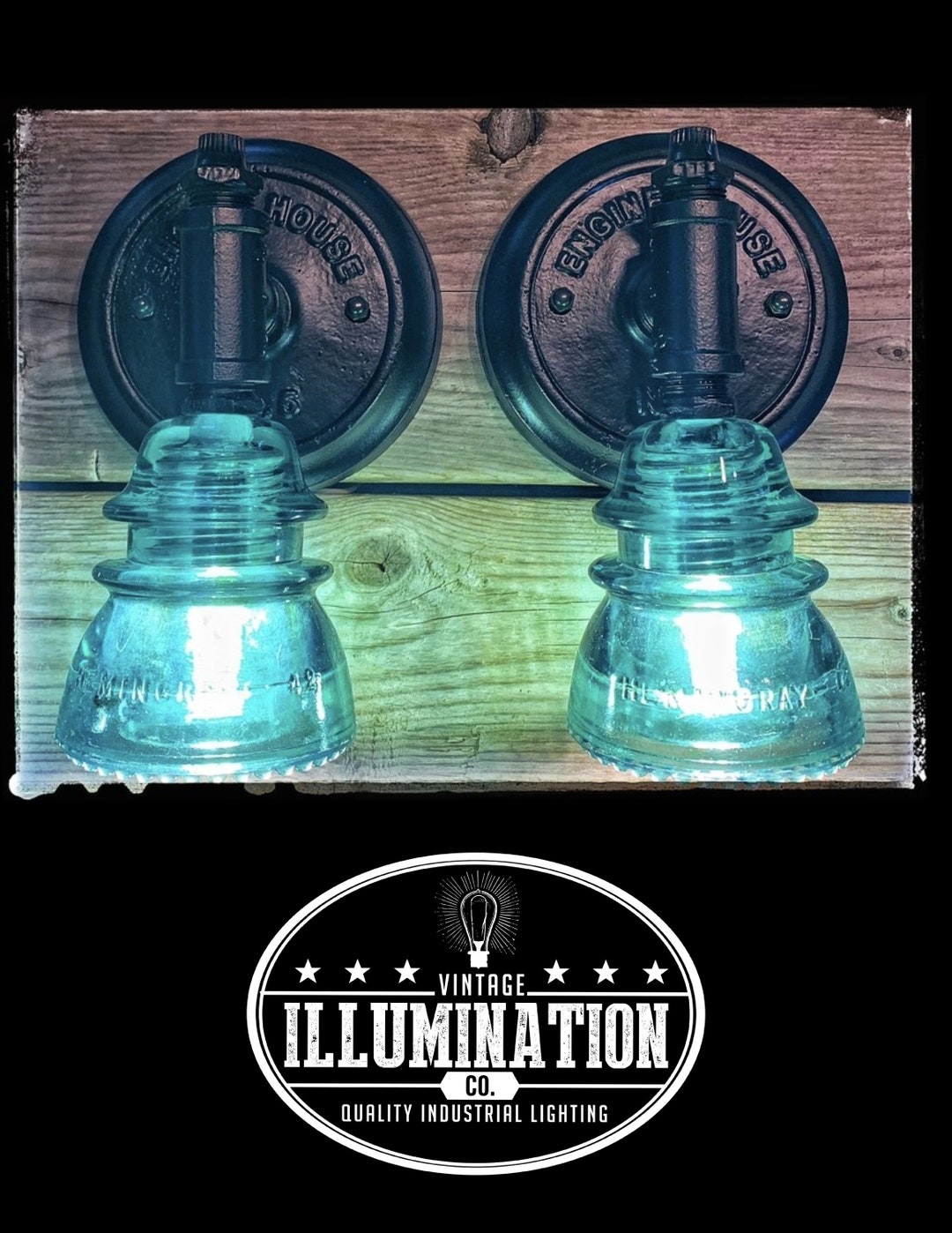 Glass Insulator Industrial Light Wall Sconce, Featuring engine House No ...