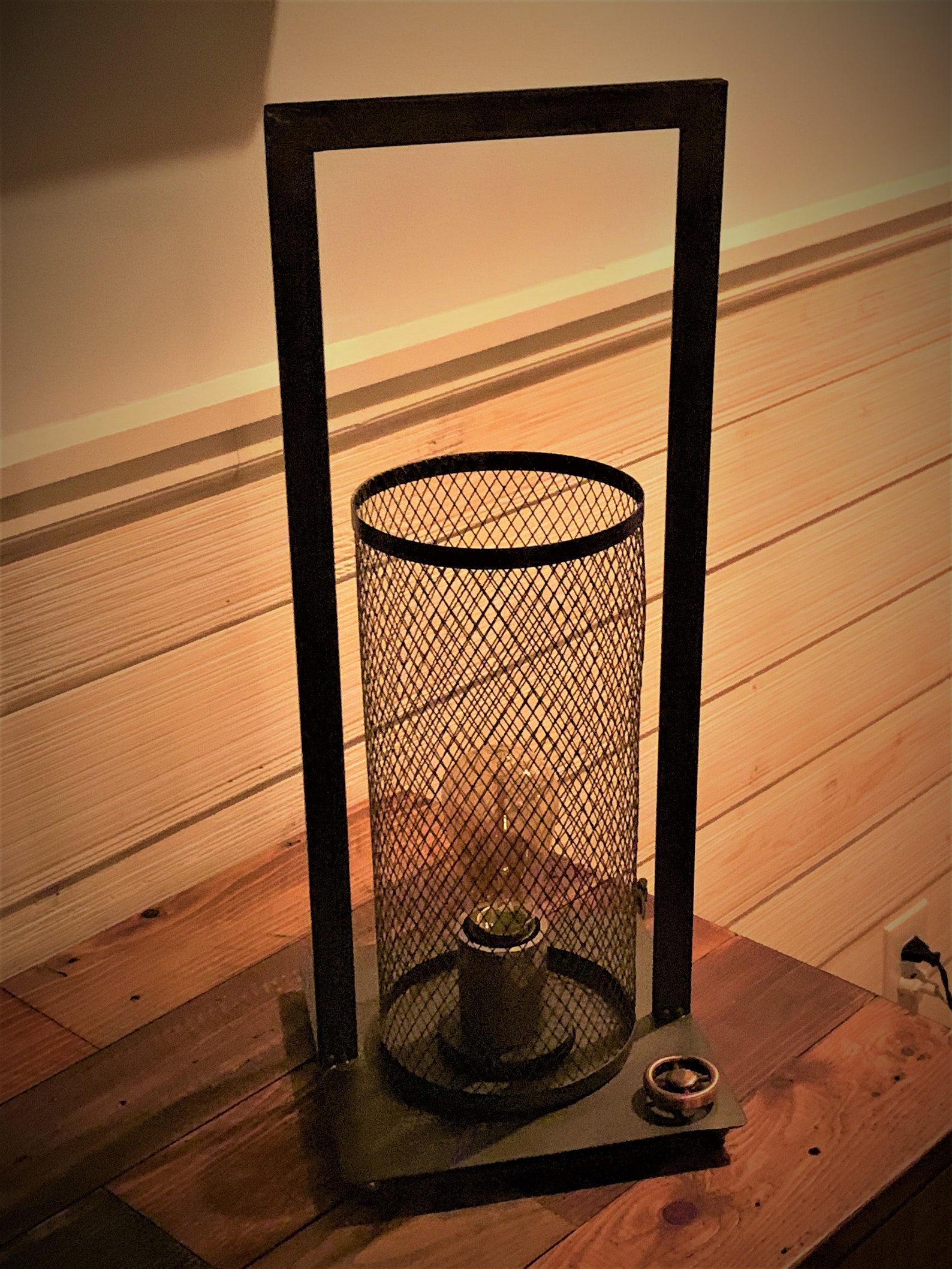 Industrial Wire Cage Table Lamp 8 Wide X 20 High - Etsy