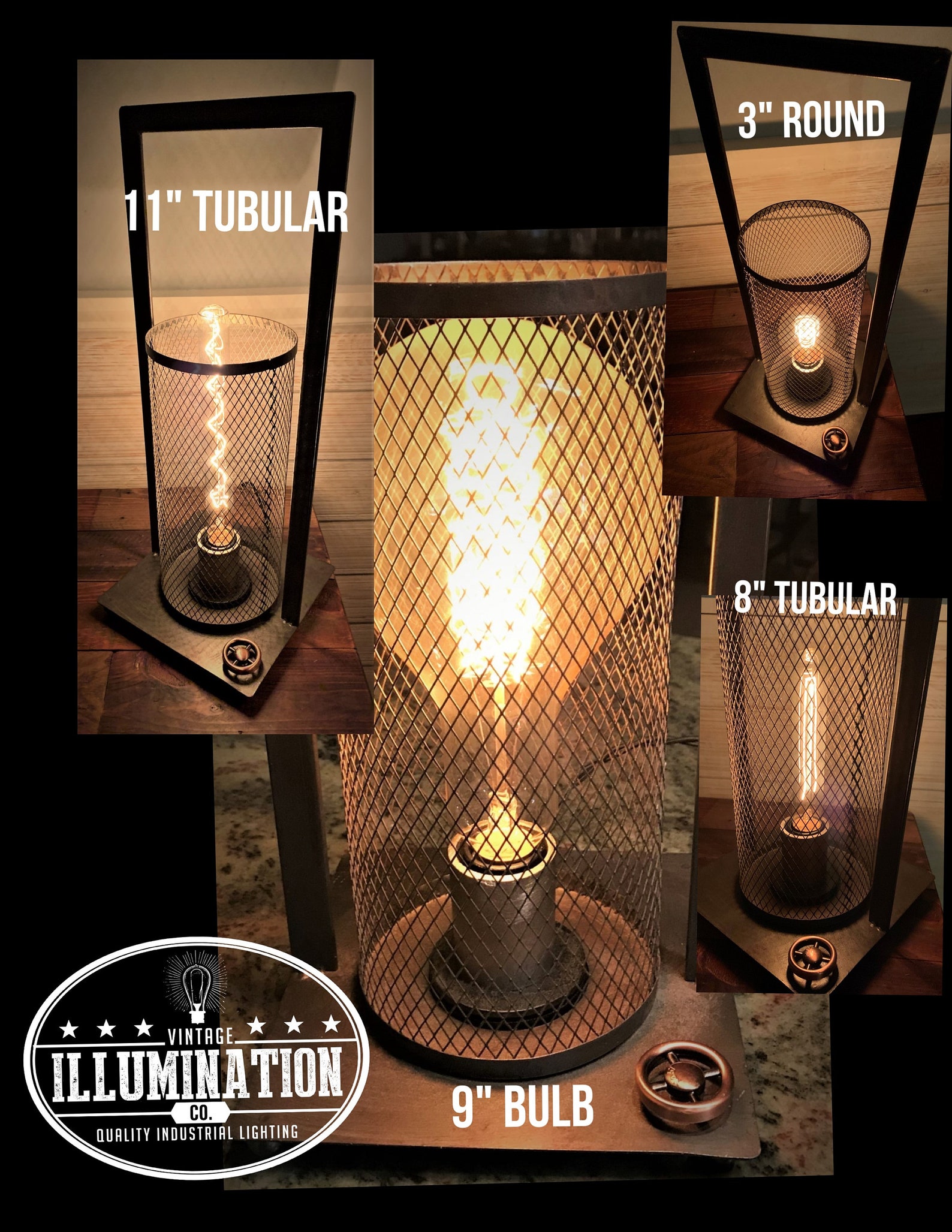 Industrial Wire Cage Table Lamp 8 Wide X 20 High - Etsy