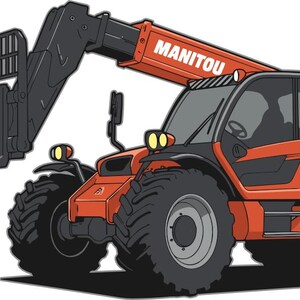 Telehandler Clipart, Heavy Equipment SVG, PNG, JPG (digital Download ...