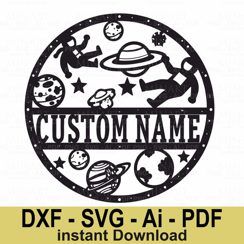 Space Theme Svg Dxf, Laser Cut File, Space Wall Art, Glowforge Rocket ...