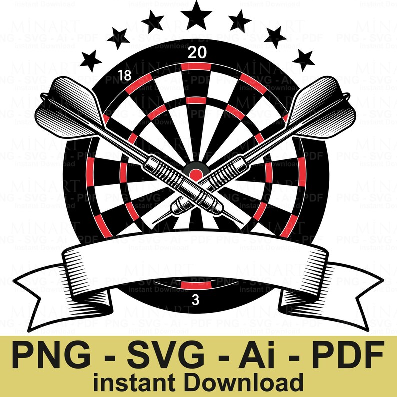 Dartboard SVG, Darts Clipart, Dart Target Design (digital Download) - Etsy