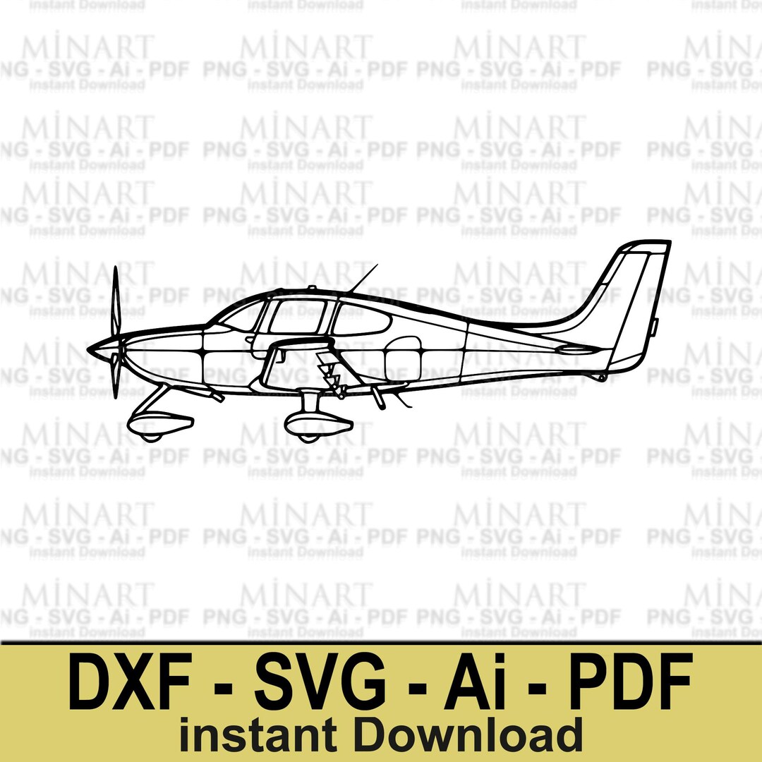 Airplane Laser Cut File, Aviation Wall Art DXF SVG PDF (digital ...