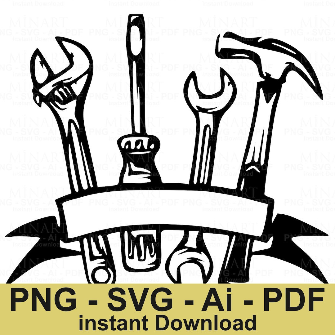 Tools Svg Bundle, Handyman Clipart Set, Hammer Wrench Screwdriver Cut ...