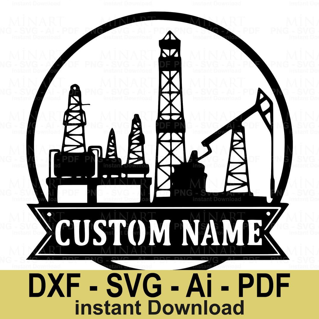 Oil Rig Laser Cut Wall Decor, Industrial Sign (digital File) - Etsy