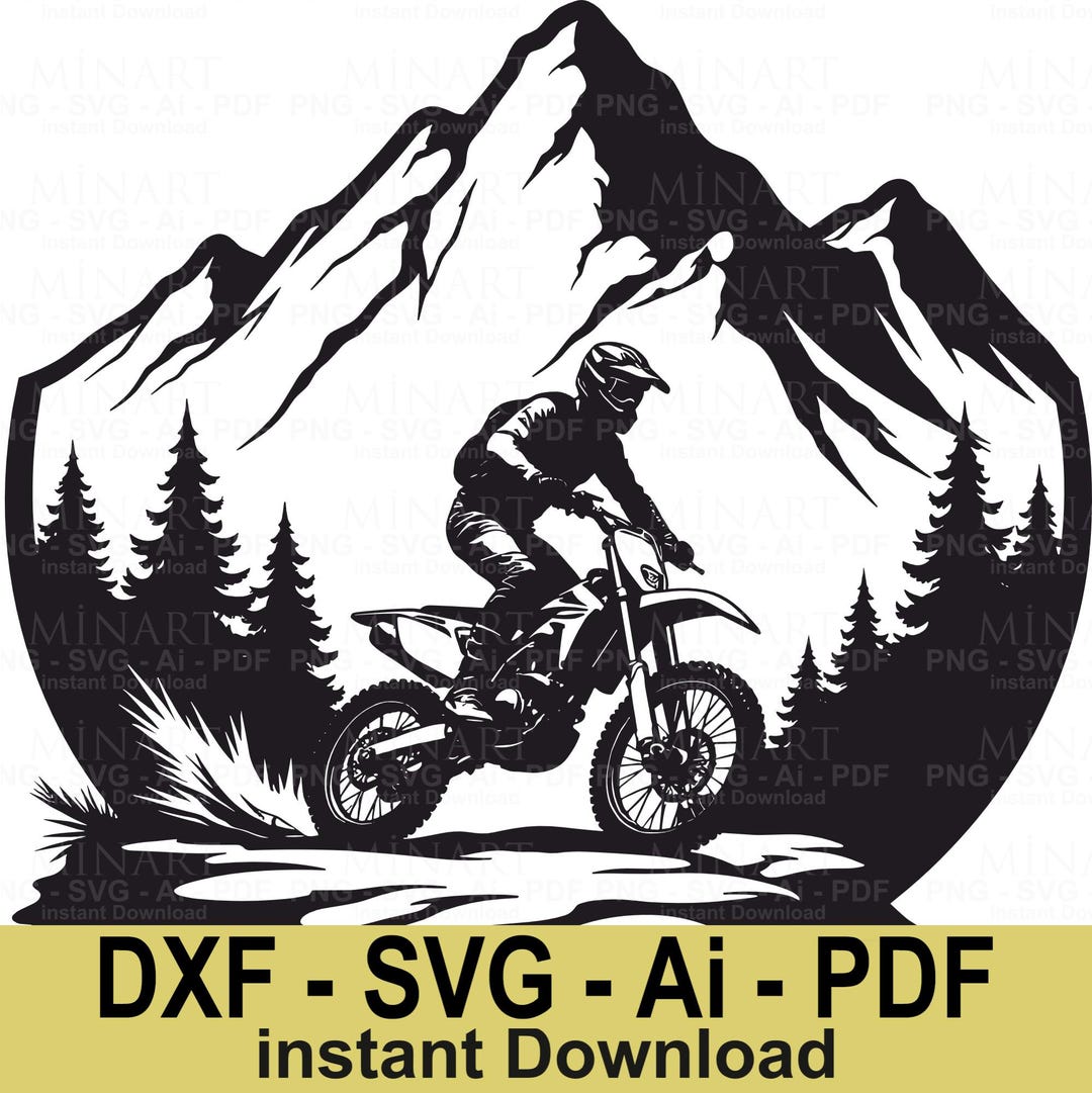Motocross Dxf, Ready for Laser Cut Template, Glowforce or Cricut File ...