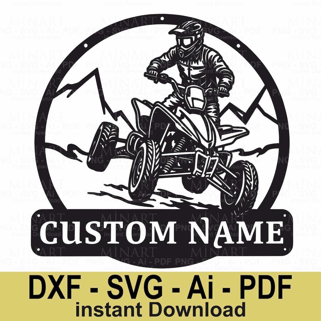 Custom Atv Rider Dxf, Ready for Laser Cut Template, Glowforce or Cricut ...