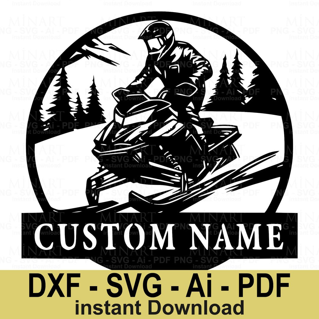 Custom Snowmobile Wall Art, Laser Cut File (digital Download) - Etsy