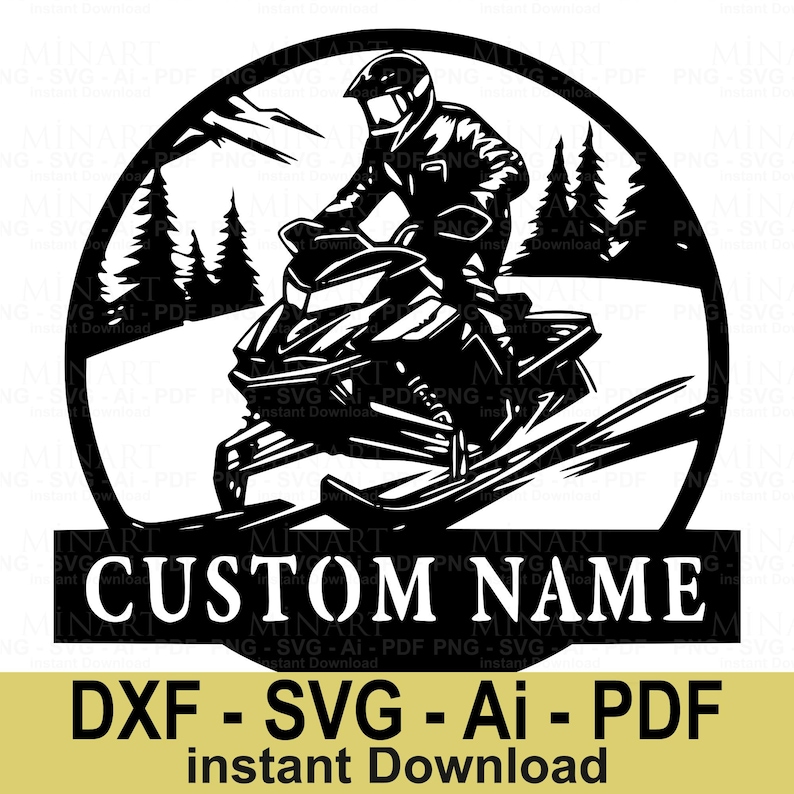 Custom Snowmobile Wall Art, Laser Cut File (digital Download) - Etsy