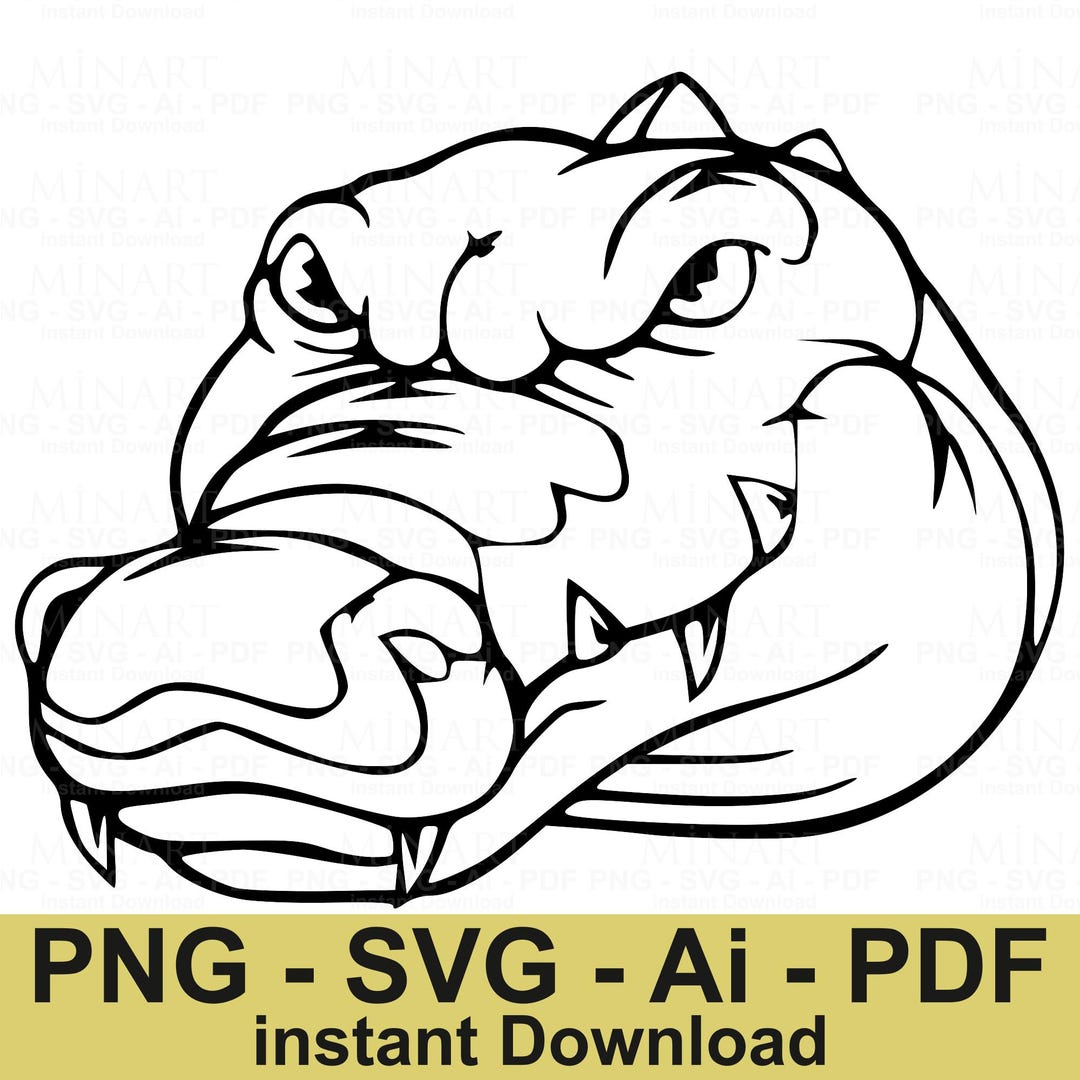 Alligator Head Svg Dxf Png Pdf Instant Digital Download, Crocodile Face ...