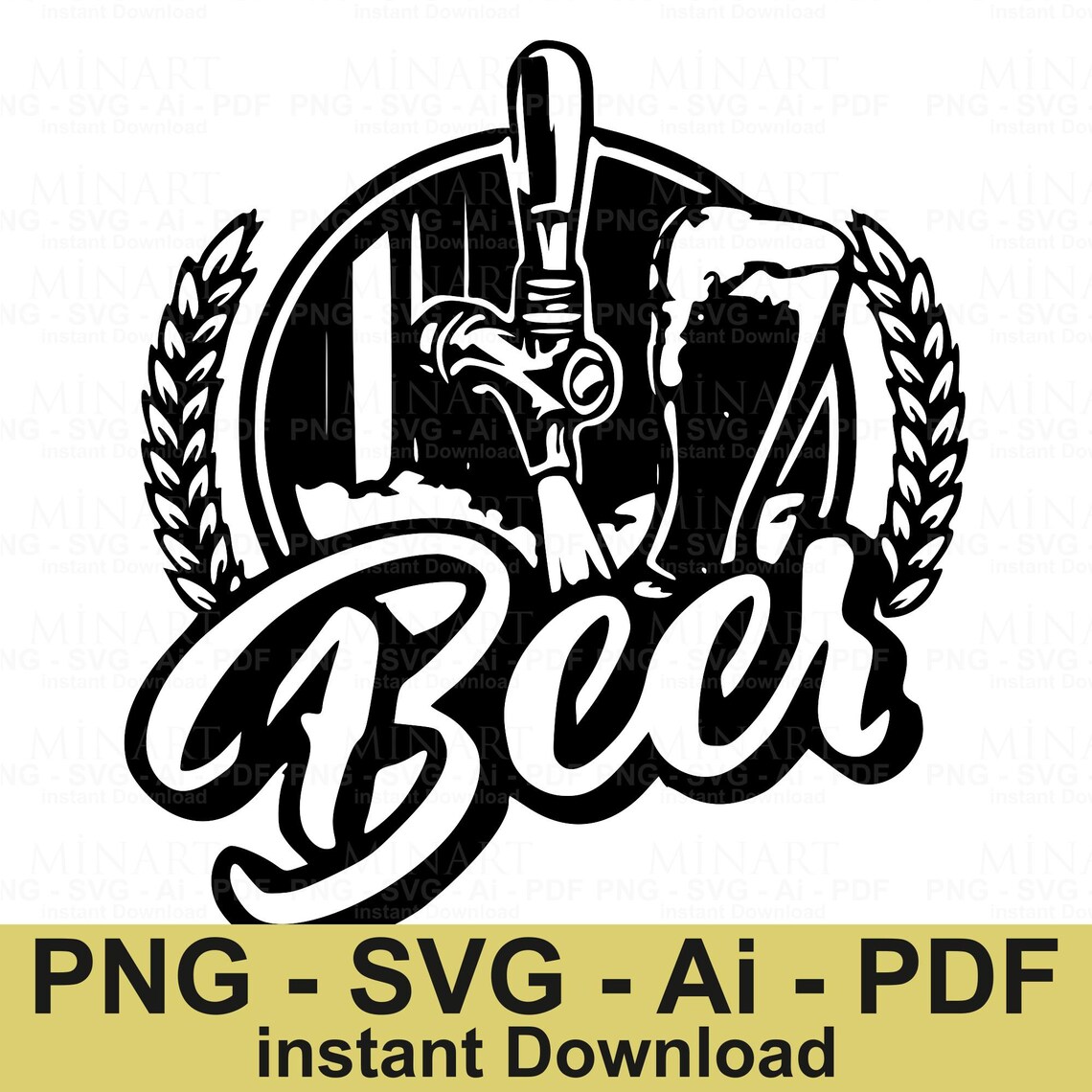 Beer Tap Svg File, Brewery Logo Digital Download, Craft Beer Clipart ...