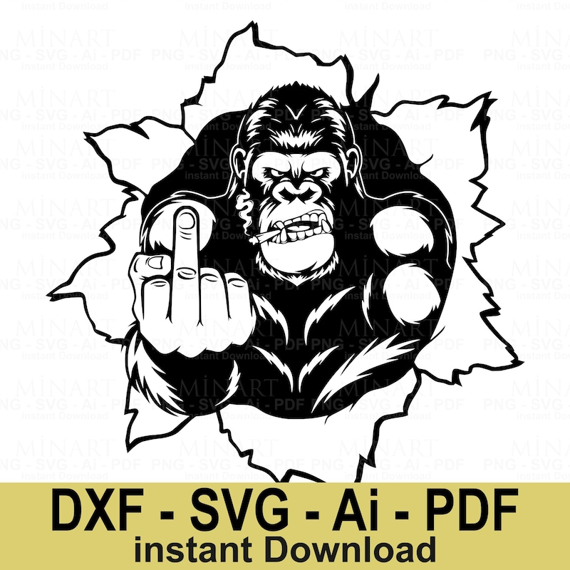 Middelvinger aap - Etsy Nederland