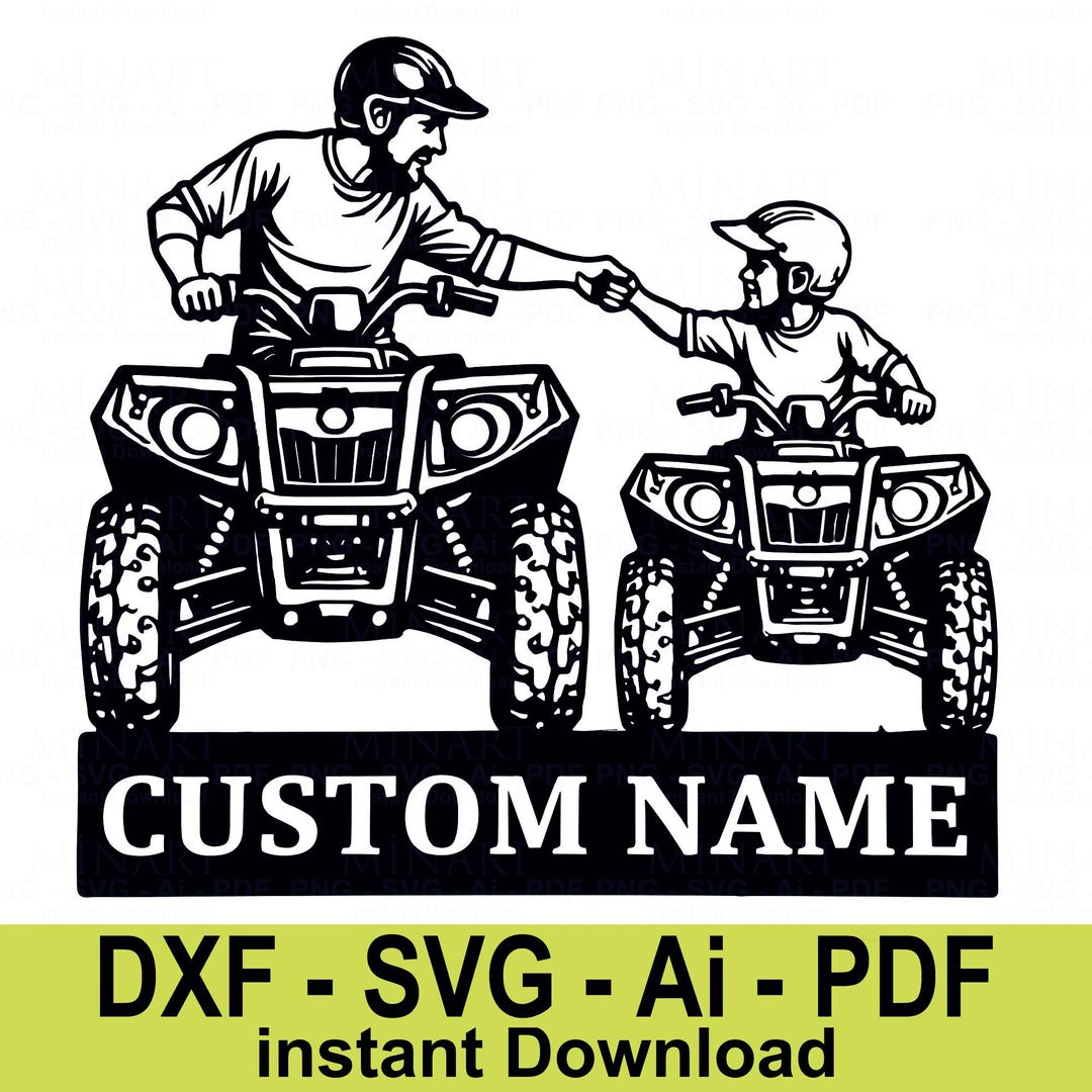 Custom Atv Rider Dxf, Ready for Laser Cut Template, Glowforce or Cricut ...
