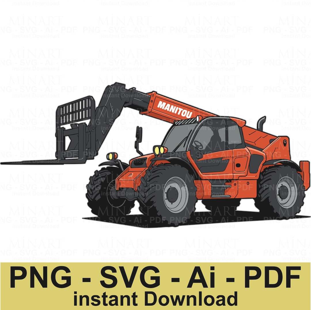 Telescopic Handler Svg, Telehandler Svg, Heavy Equipment Svg ...