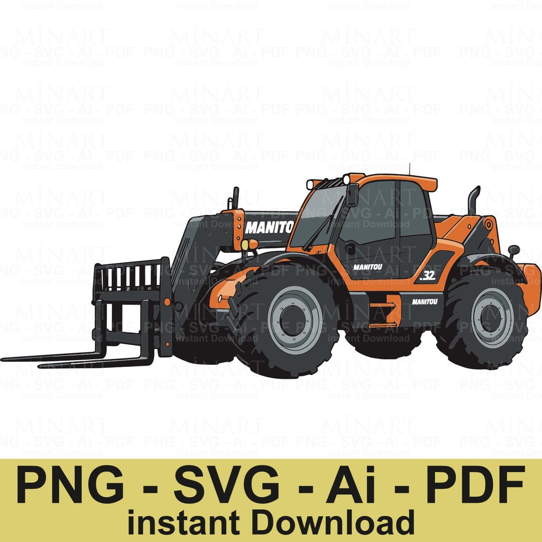 Telescopic Handler Svg, Telehandler Svg, Heavy Equipment Svg ...