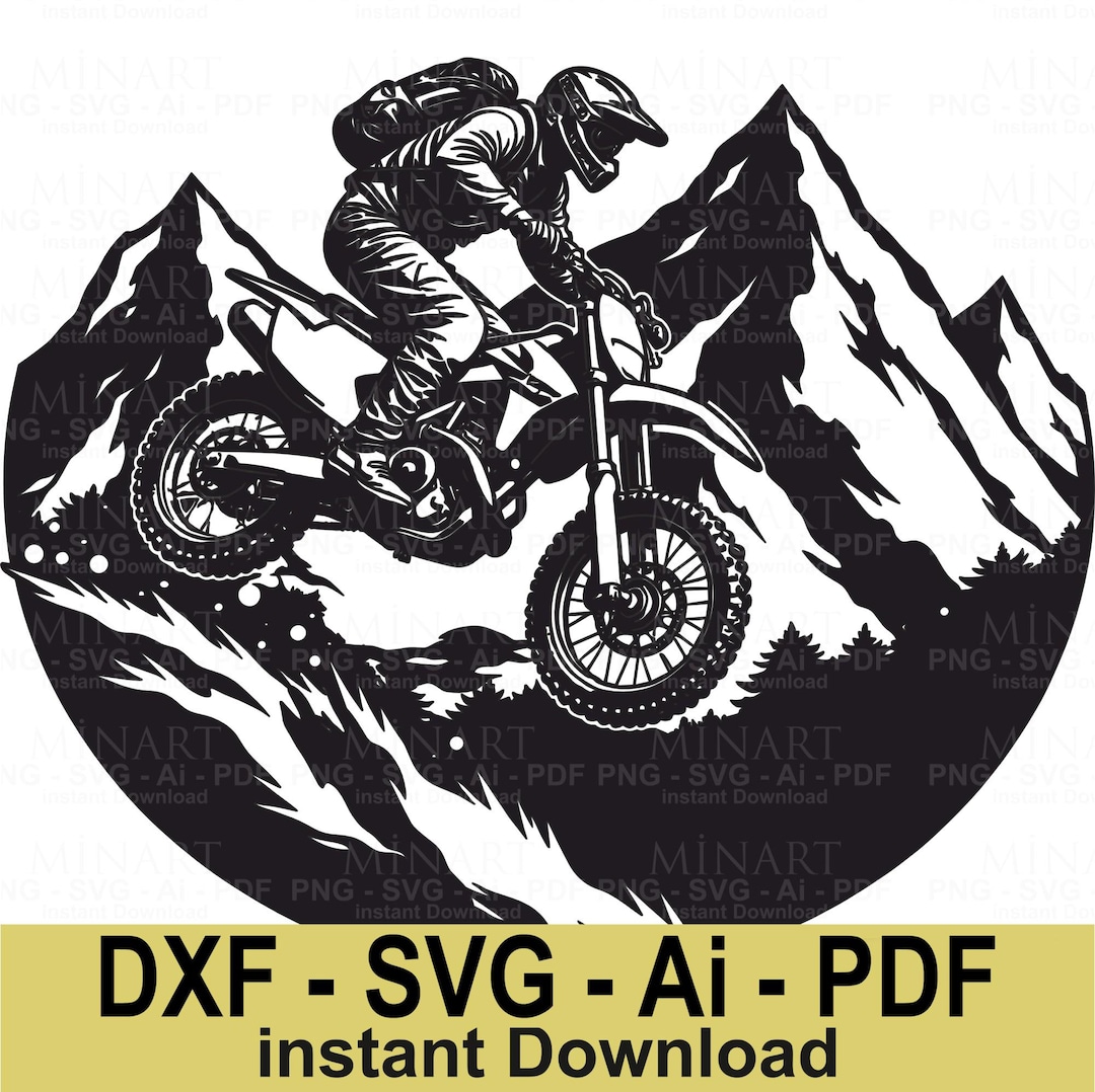 Motocross Dxf, Ready for Laser Cut Template, Glowforce or Cricut File ...