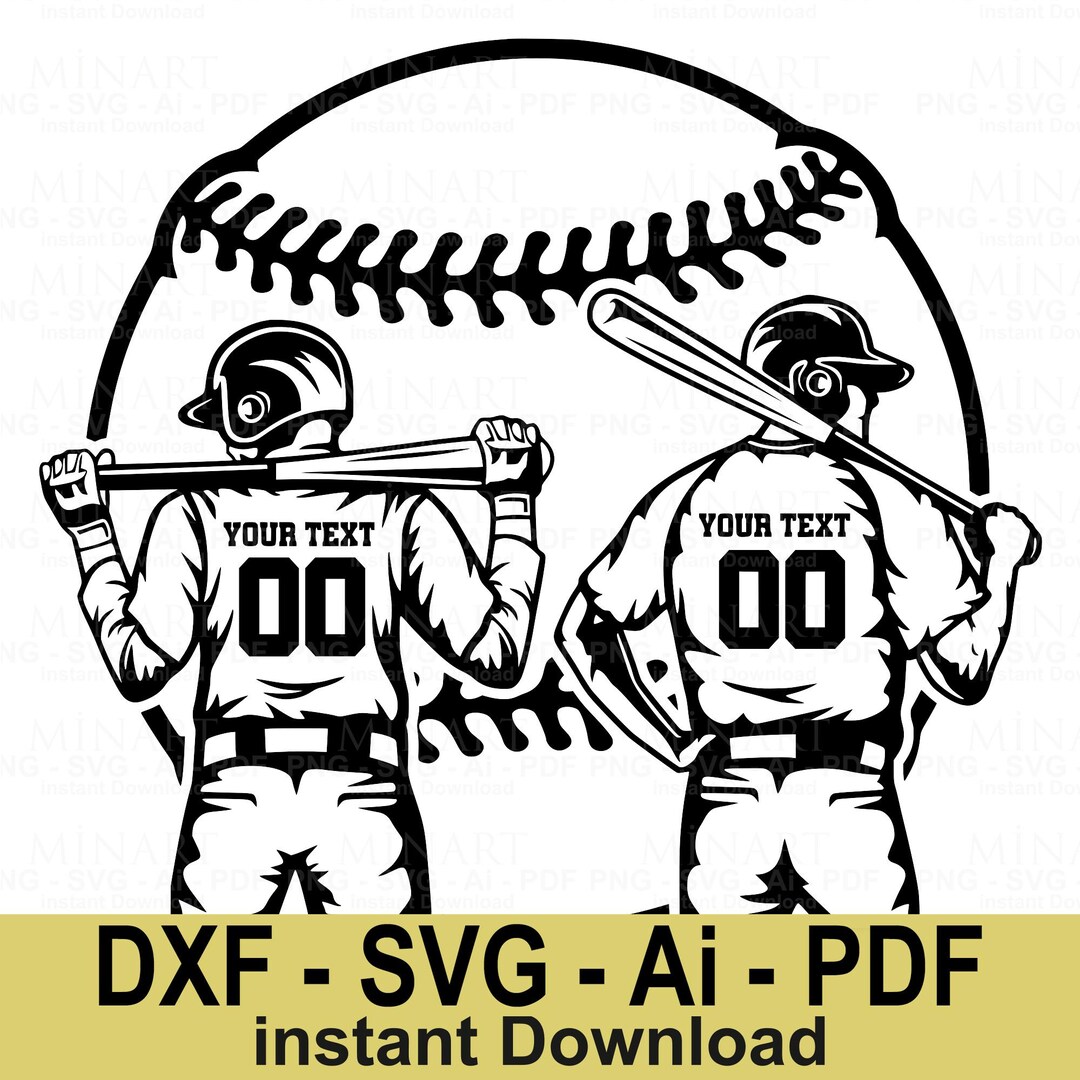 Baseball Players Svg, Baseball Team Design, Sports Clipart Instant ...