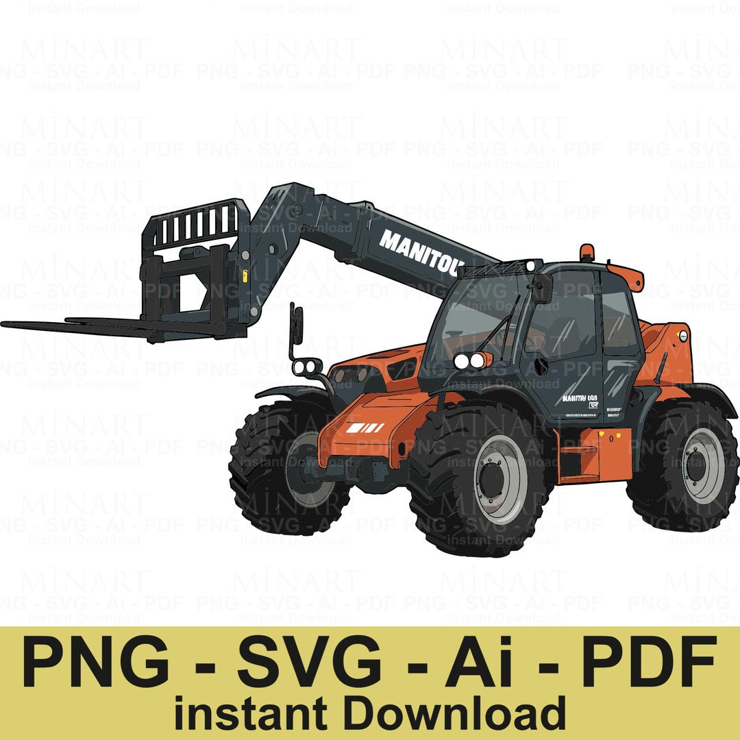 Telescopic Handler Svg, Telehandler Svg, Heavy Equipment Svg ...