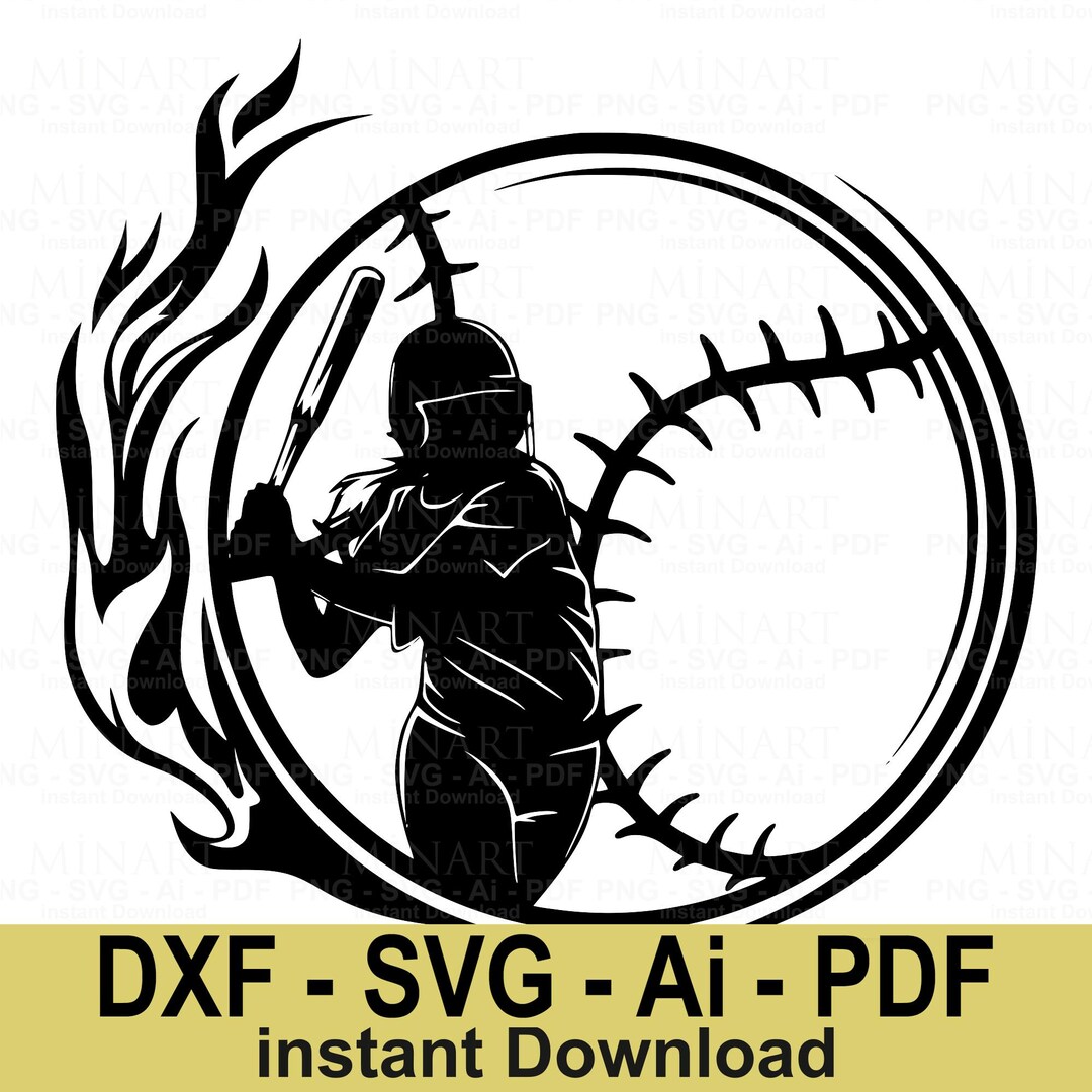 Baseball Player Svg Dxf Png Pdf, Sports Silhouette Design, Baseball ...
